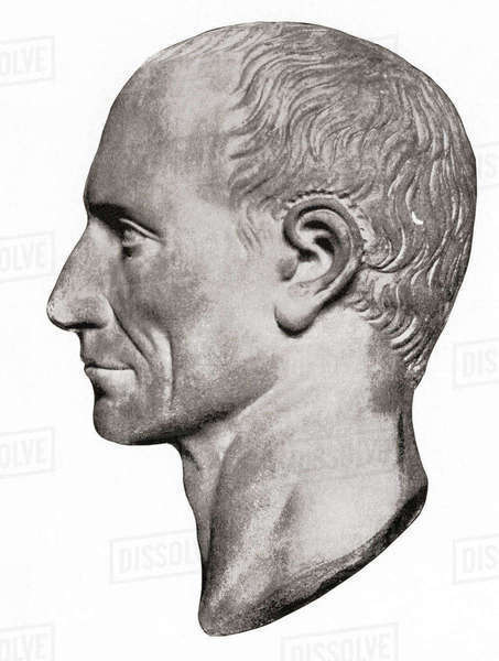 Gaius Julius Caesar, 100 BC - 44 BC, aka Julius Caesar. Roman ...