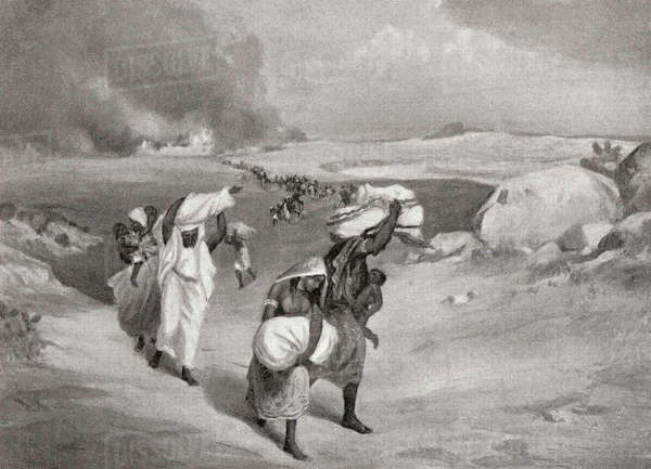 People fleeing Delhi, India after the invasion and sack of Timur in ...
