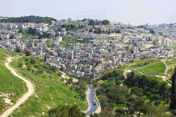 Looking East Through The Valley Of Hinnom, Also Known As The Valley Of ...