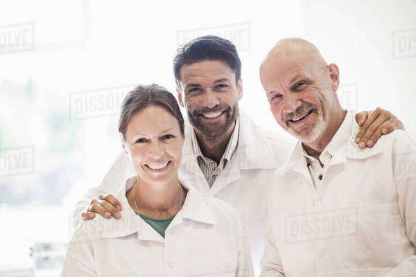 Portrait of happy engineers in industry - Royalty-free Stock Photo ...