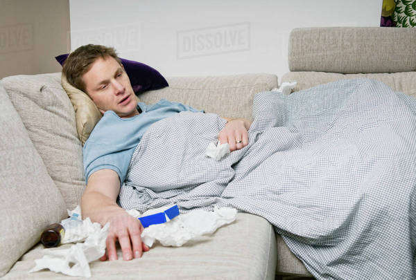 A sick man resting - Stock Photo - Dissolve