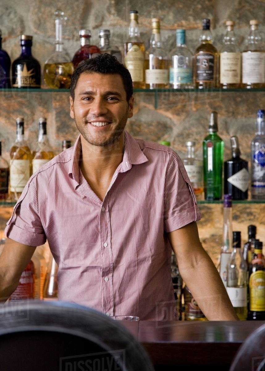 Portrait of a male bartender - Stock Photo - Dissolve