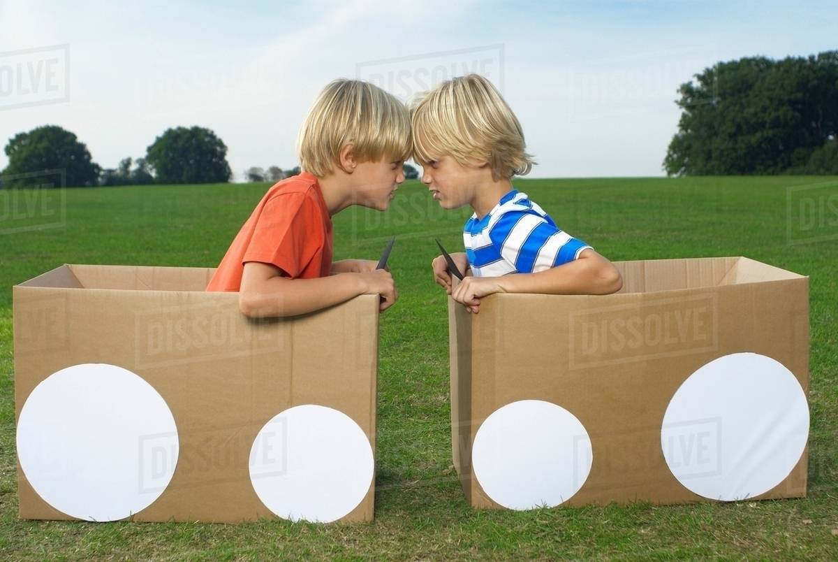 Boys head to head - Royalty-free Stock Photo | Dissolve