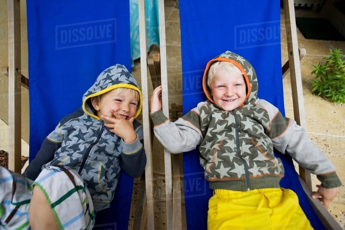2 boys laughing - Stock Photo - Dissolve
