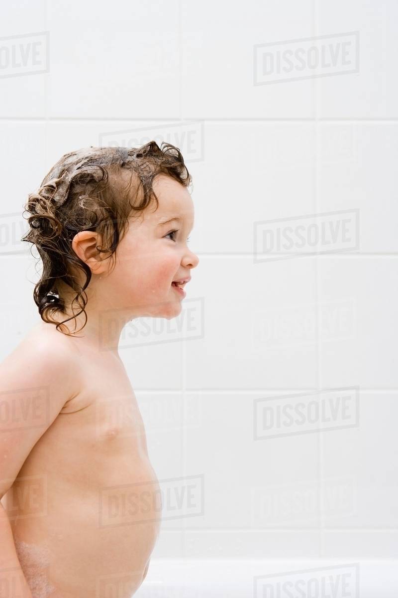 Child in the shower - Royalty-free Stock Photo | Dissolve