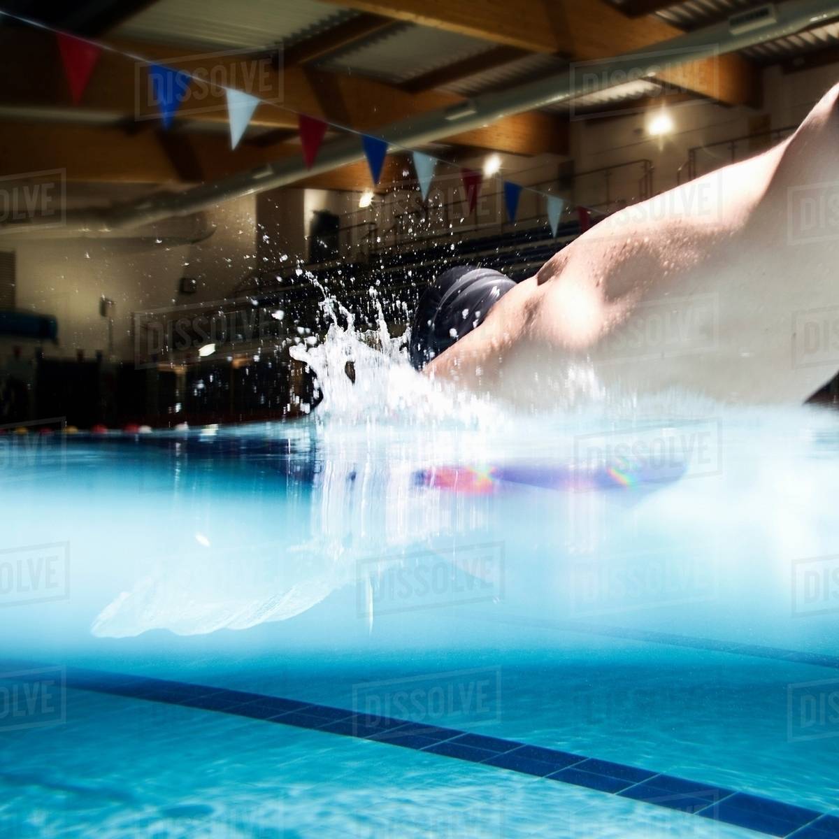 Man diving into a Pool - Royalty-free Stock Photo | Dissolve