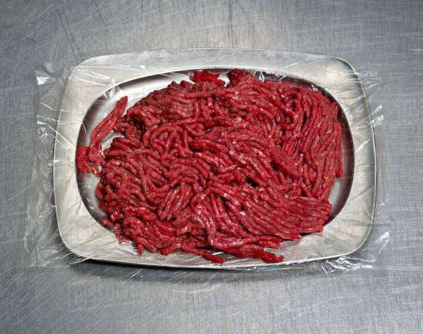 A steel plate of minced meat - Royalty-free Stock Photo | Dissolve