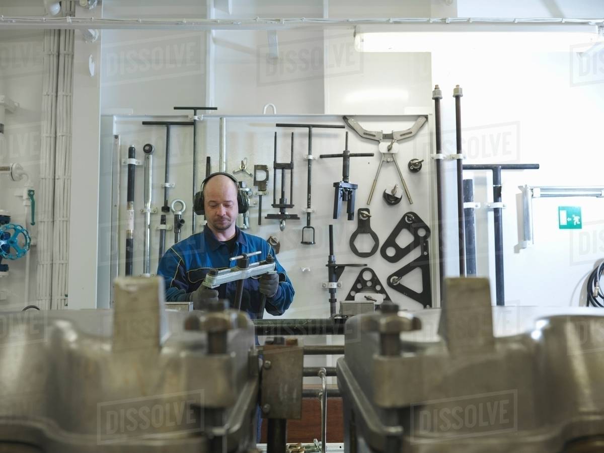 Engineer Checking spare part - Stock Photo - Dissolve