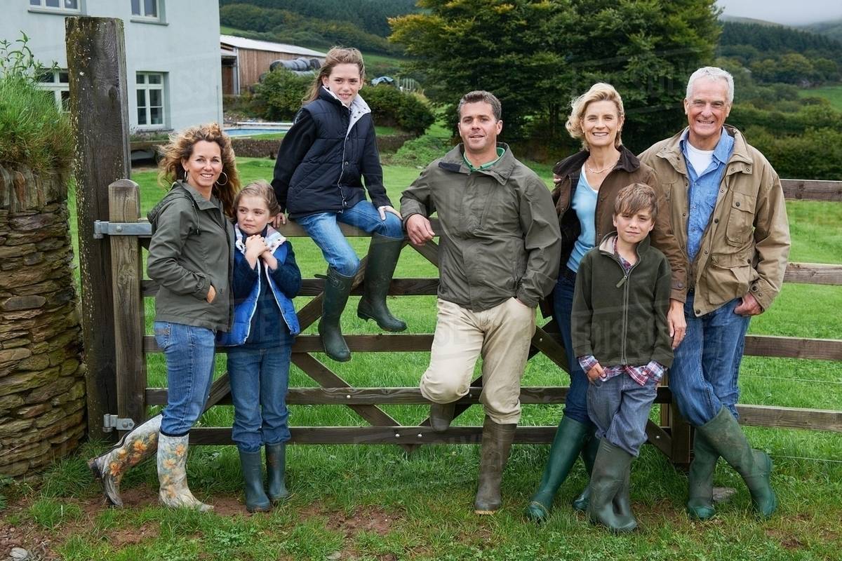 Generational family on farm - Royalty-free Stock Photo | Dissolve