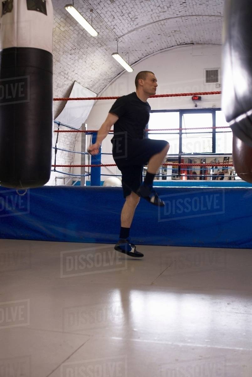 Boxer jumping rope in gym - Royalty-free Stock Photo | Dissolve