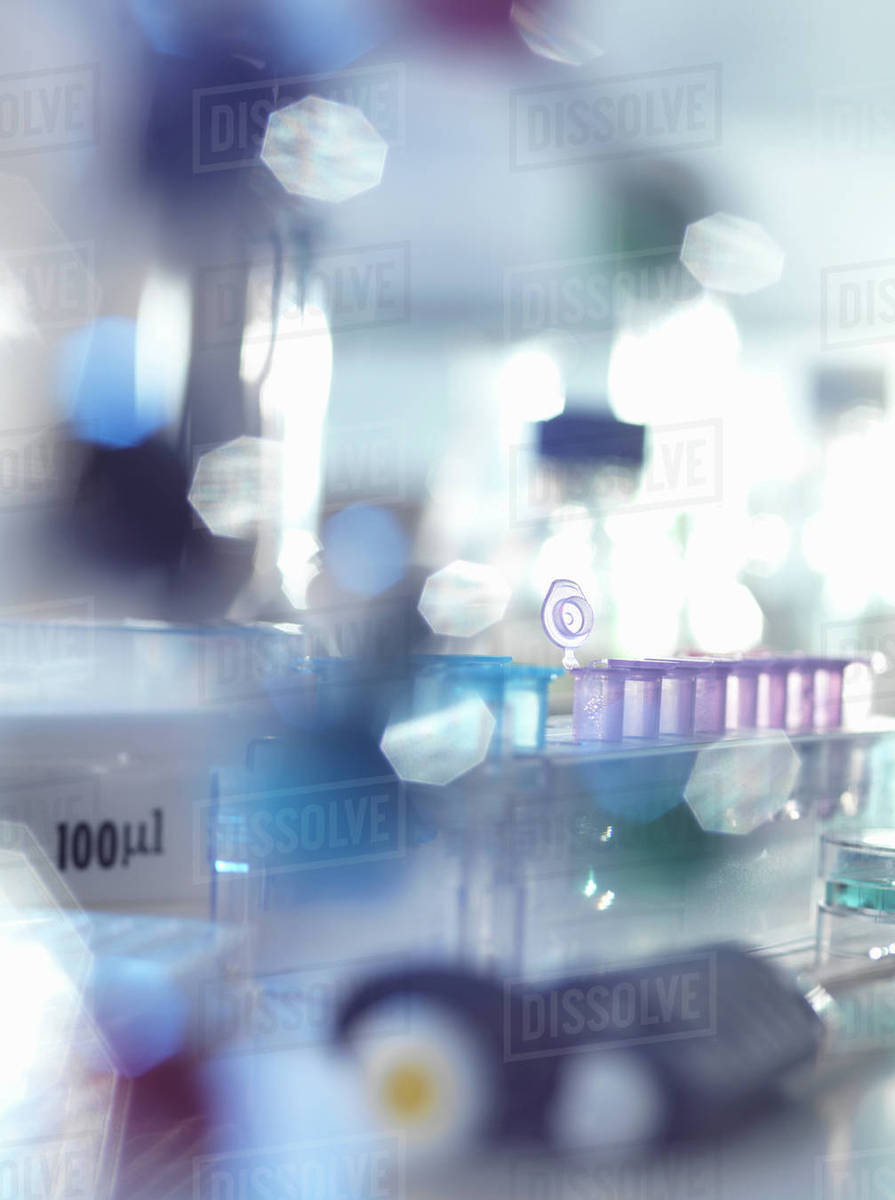 A eppendorf containing a sample used in analytical chemistry and DNA ...