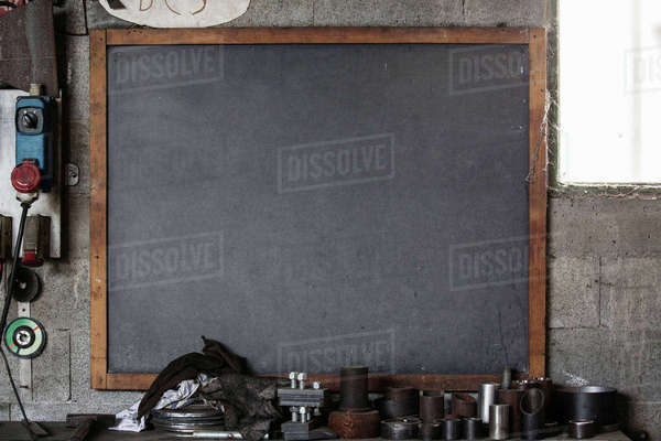 Blackboard, tools and tubes - Royalty-free Stock Photo | Dissolve