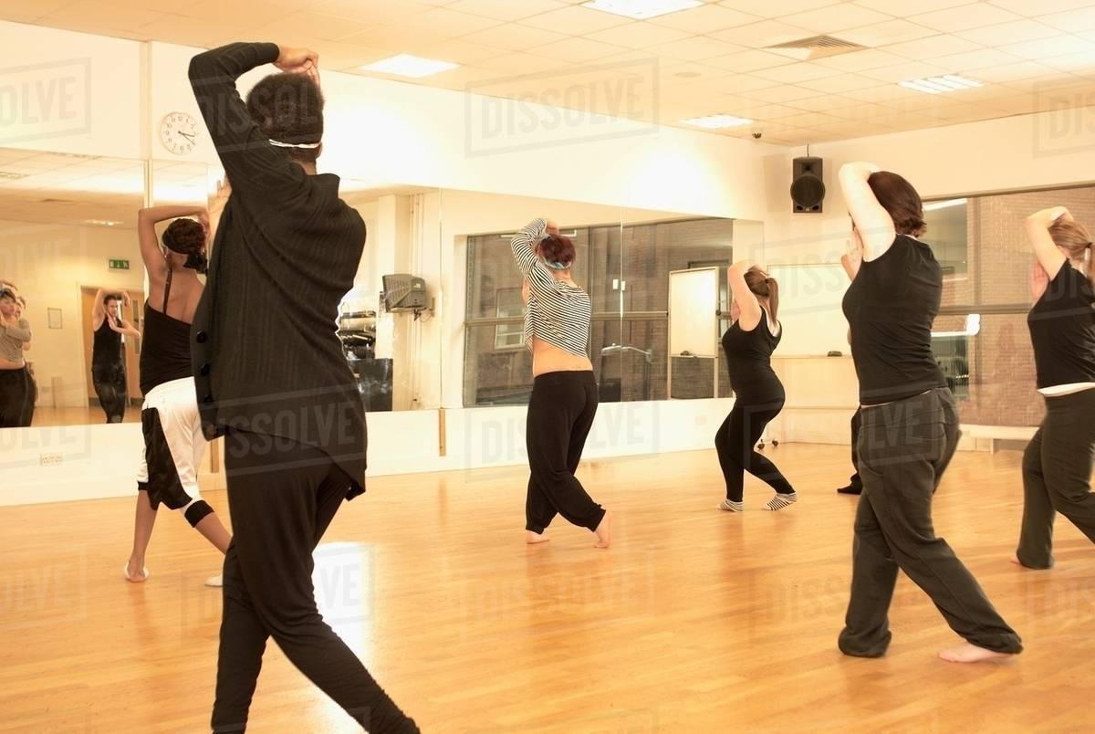 Dancers rehearsing together in studio - Stock Photo - Dissolve