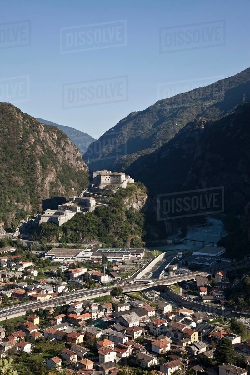 Village roofs in rural valley - Royalty-free Stock Photo | Dissolve