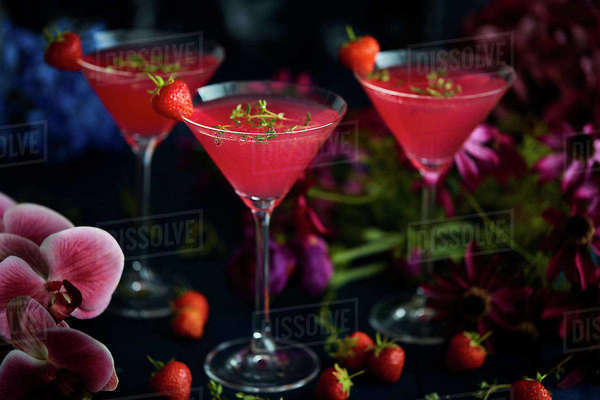 Cocktails in martini glass - Royalty-free Stock Photo | Dissolve