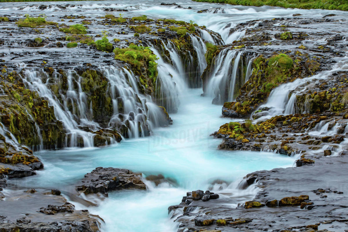 Series of waterfalls, high angle view,water flowing - Stock Photo ...