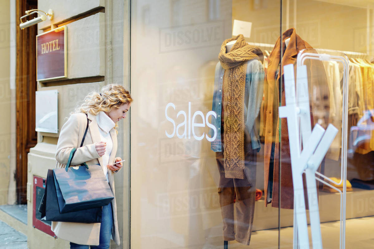 Woman on shopping spree, Firenze, Toscana, Italy - Royalty-free Stock ...