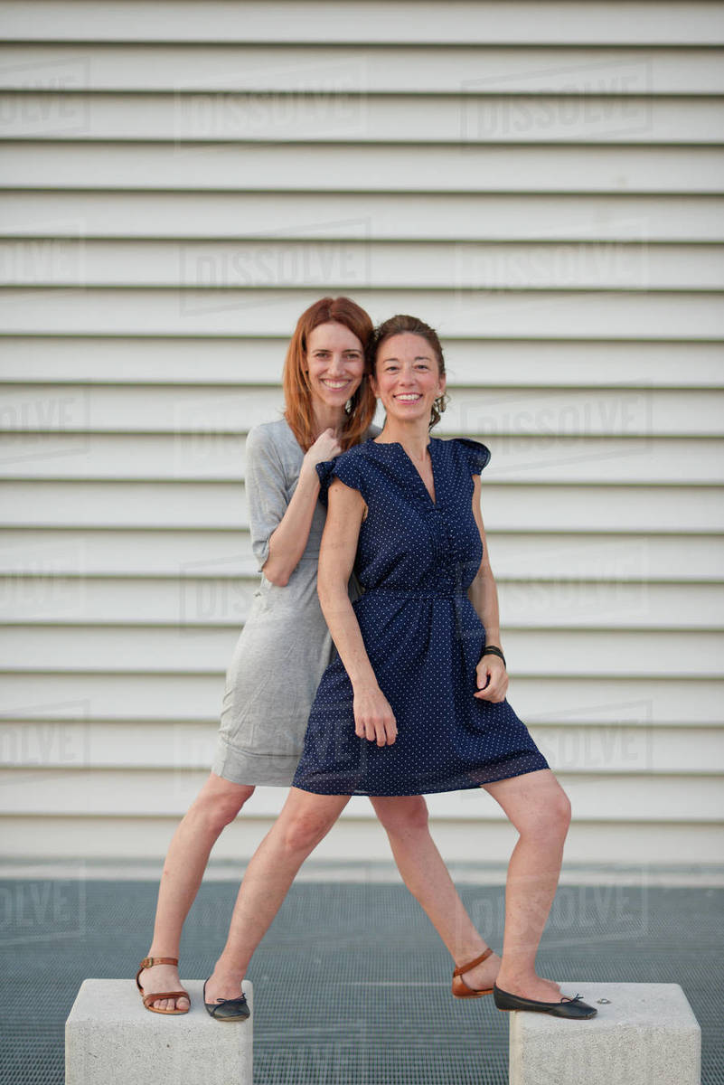 Portrait of two women, Milano, Italy. - Stock Photo - Dissolve