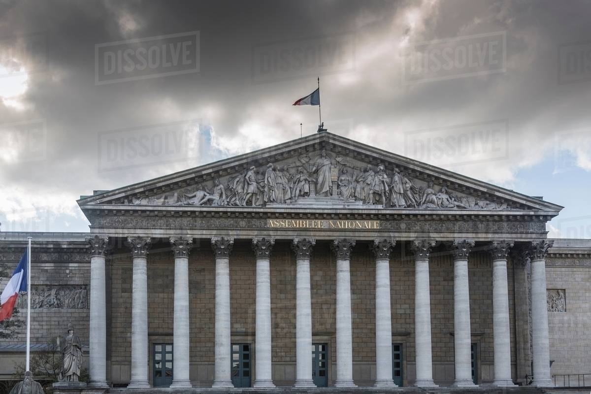 View of the National Assembly building, Paris, France - Royalty-free ...