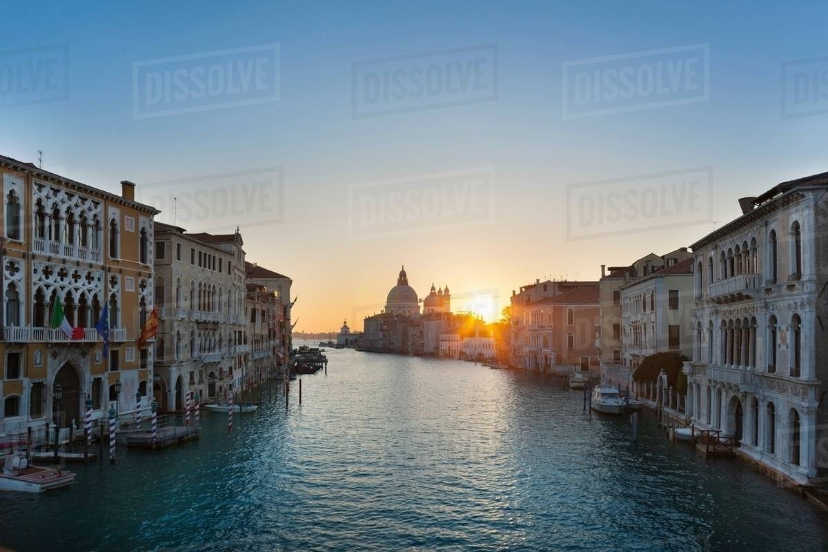Buildings on urban canal - Royalty-free Stock Photo | Dissolve