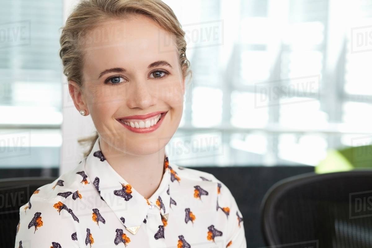 Portrait of young female office worker - Royalty-free Stock Photo ...