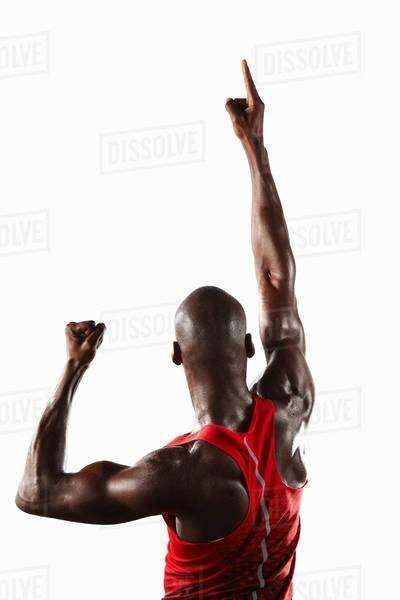 Athlete cheering - Stock Photo - Dissolve