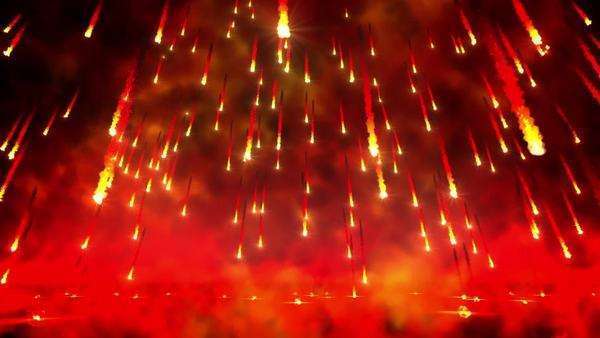 Falling fire ball from sky on red planet loop - HD Royalty-free Stock ...