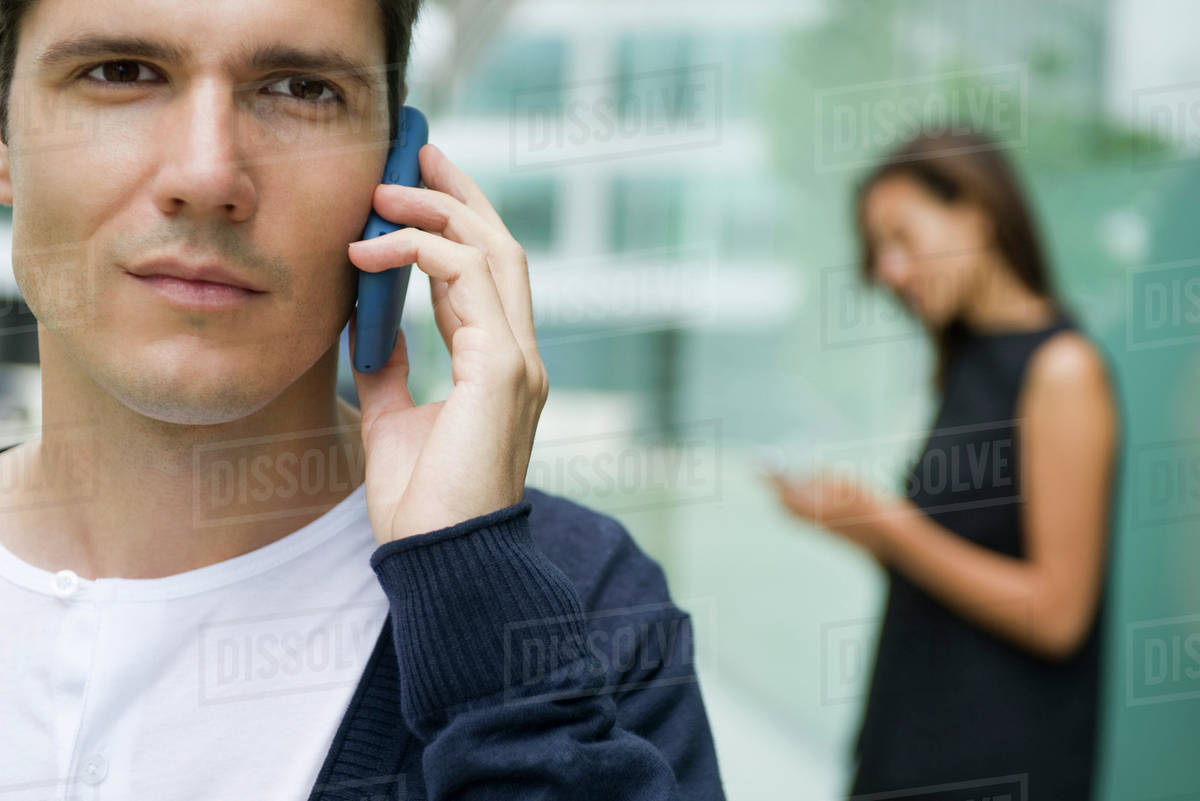 Man talking on cell phone - Royalty-free Stock Photo | Dissolve