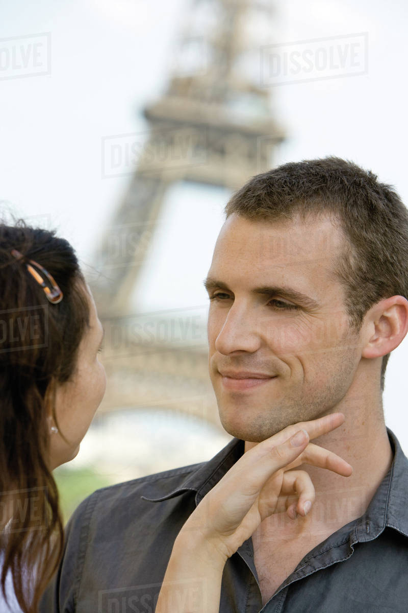 Woman caressing man's face - Royalty-free Stock Photo | Dissolve