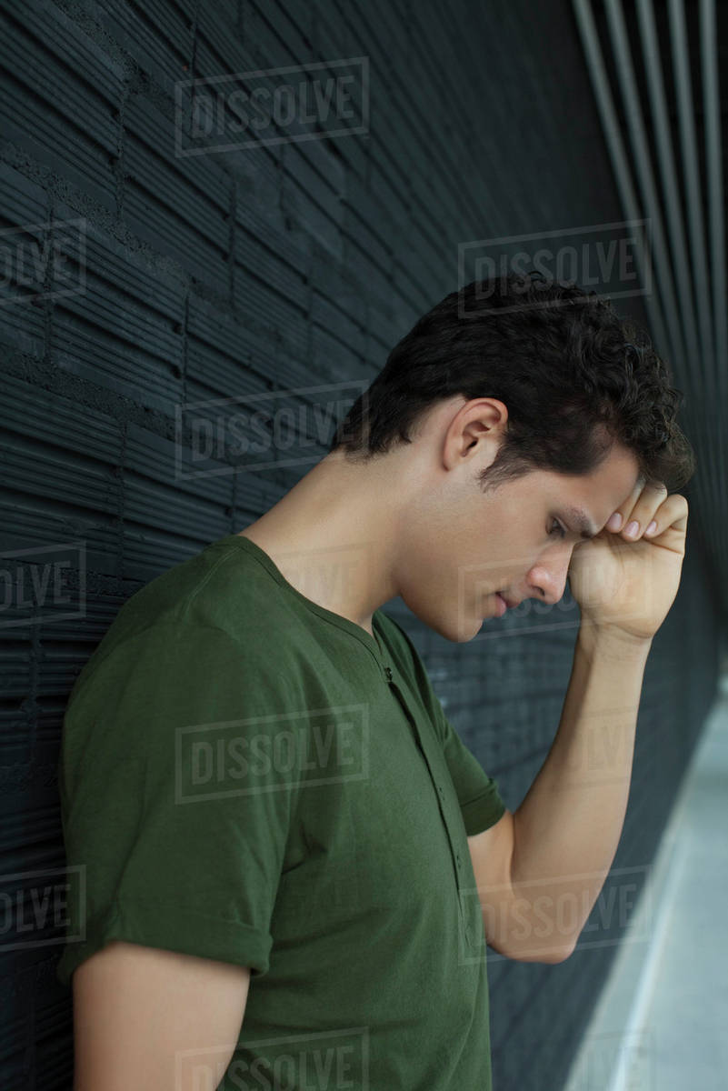 Man with worried expression - Royalty-free Stock Photo | Dissolve