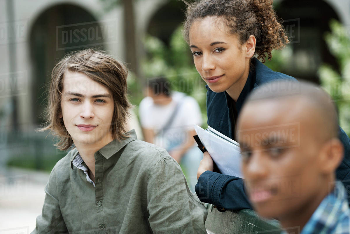 University students on campus - Royalty-free Stock Photo | Dissolve