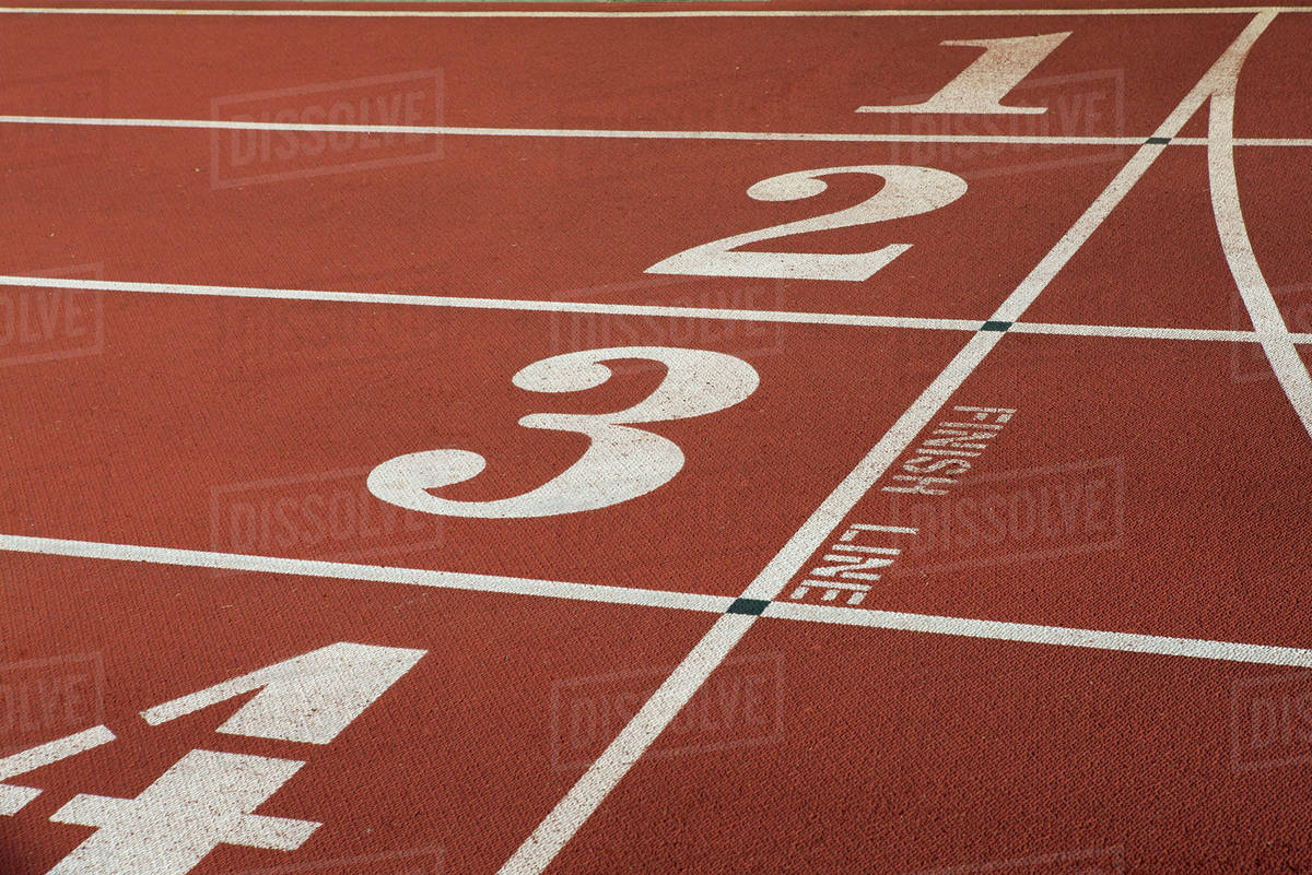 Running track lanes - Stock Photo - Dissolve