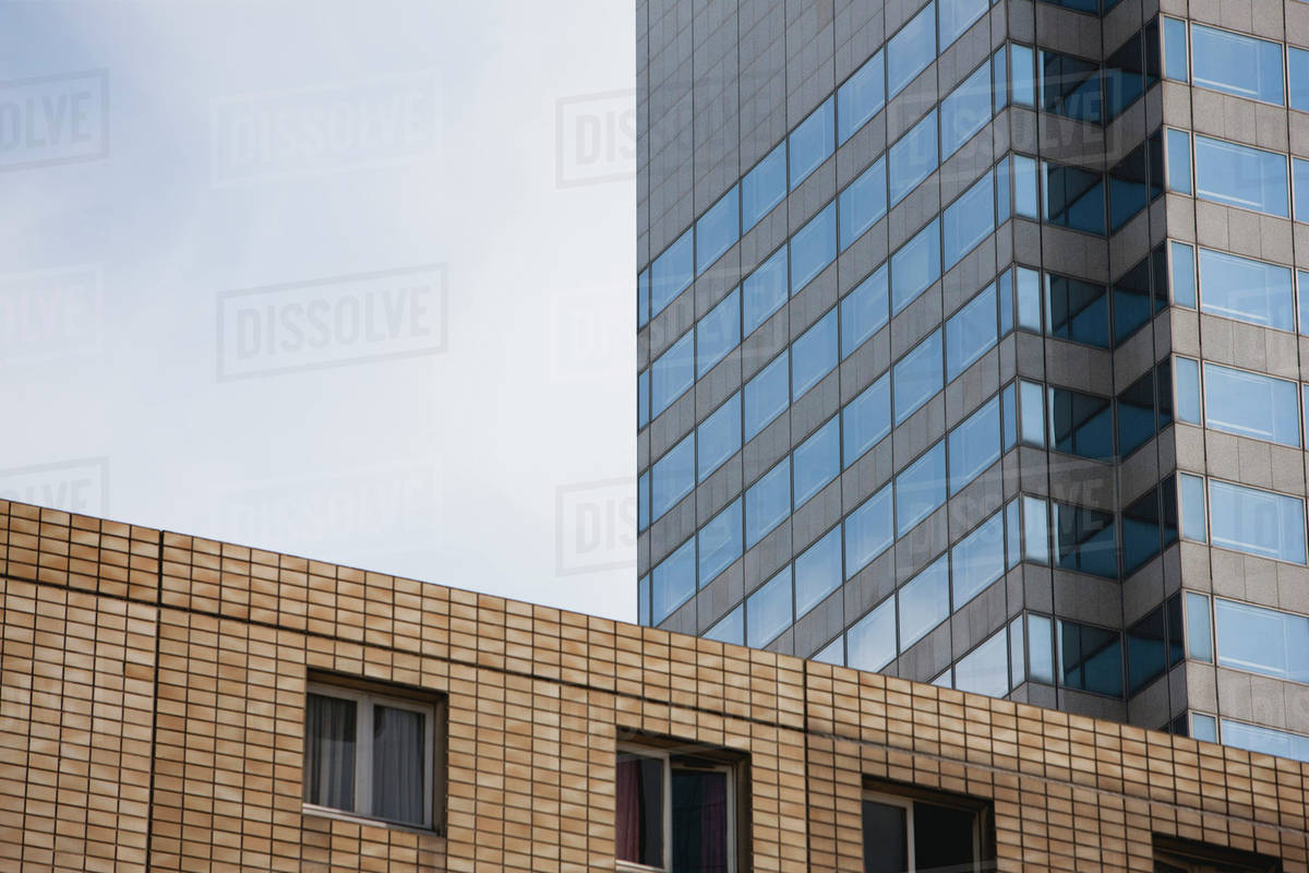 Modern high rise buildings, cropped - Stock Photo - Dissolve