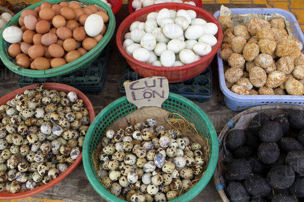 Assorted eggs for sale in market - Royalty-free Stock Photo | Dissolve