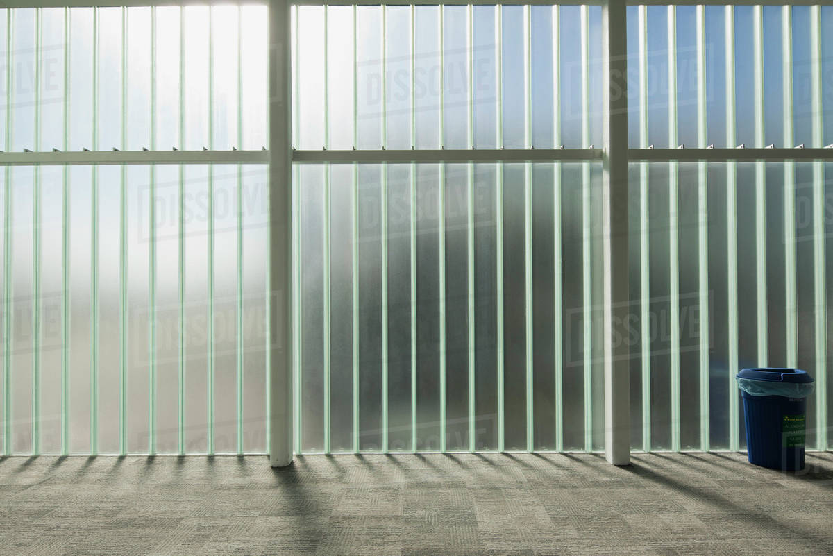 Glass wall in lobby - Stock Photo - Dissolve