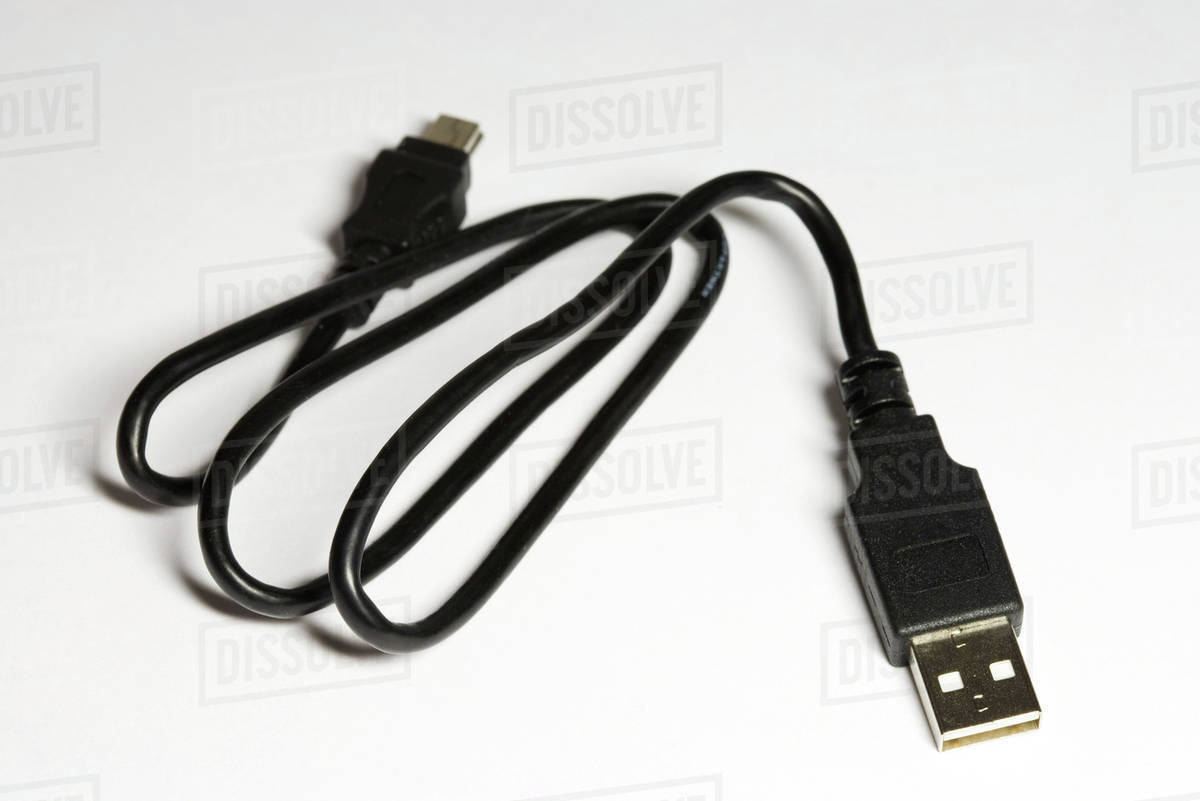 USB cable, close-up - Royalty-free Stock Photo | Dissolve