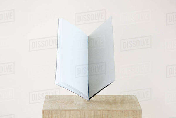 Open book with blank pages balancing on pedestal - Royalty-free Stock ...
