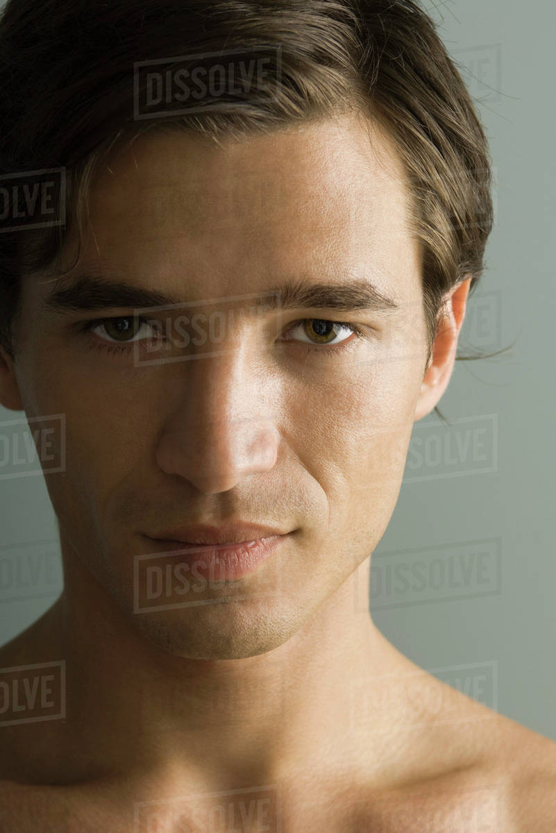 Man seductively looking at camera, close-up, portrait - Royalty-free ...