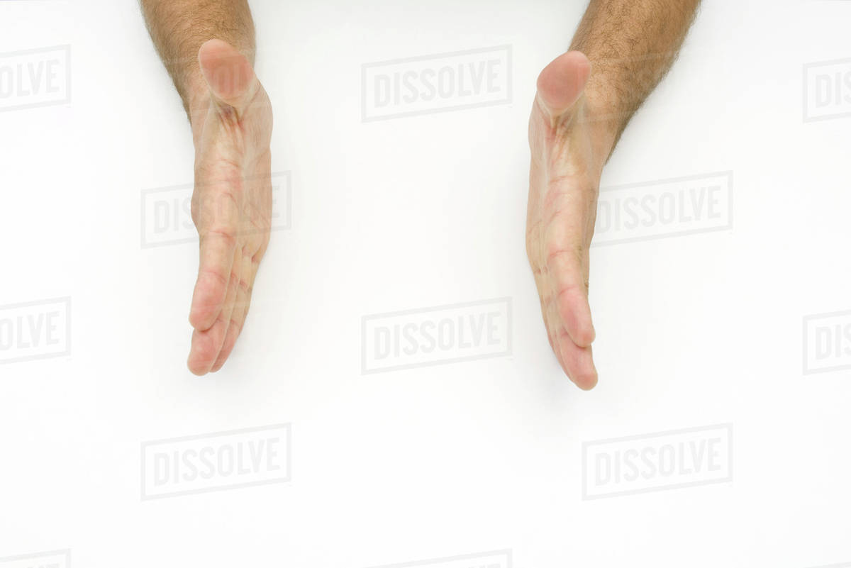 Open palms facing each other, cropped view - Royalty-free Stock Photo ...