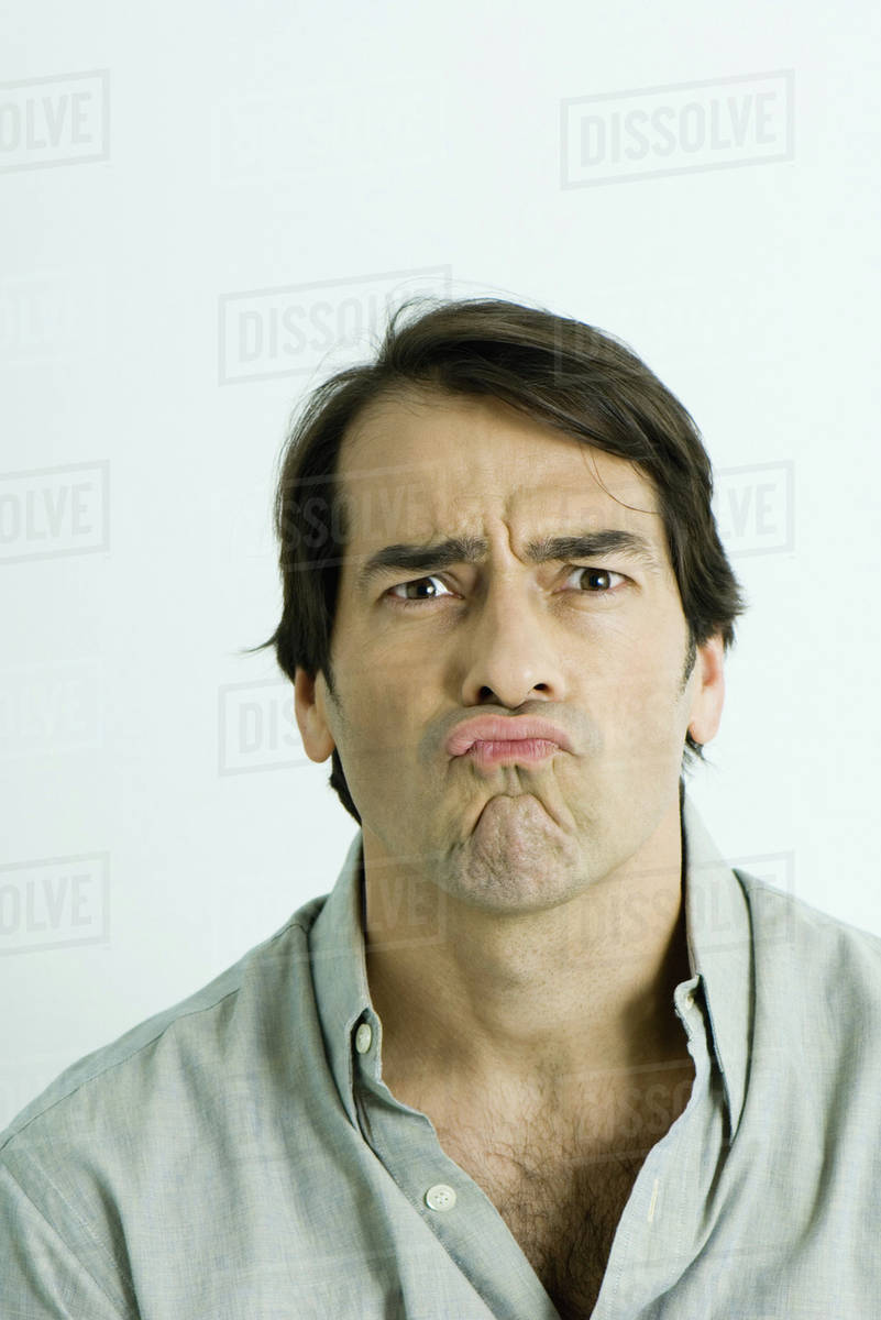 Man making face, portrait - Royalty-free Stock Photo | Dissolve