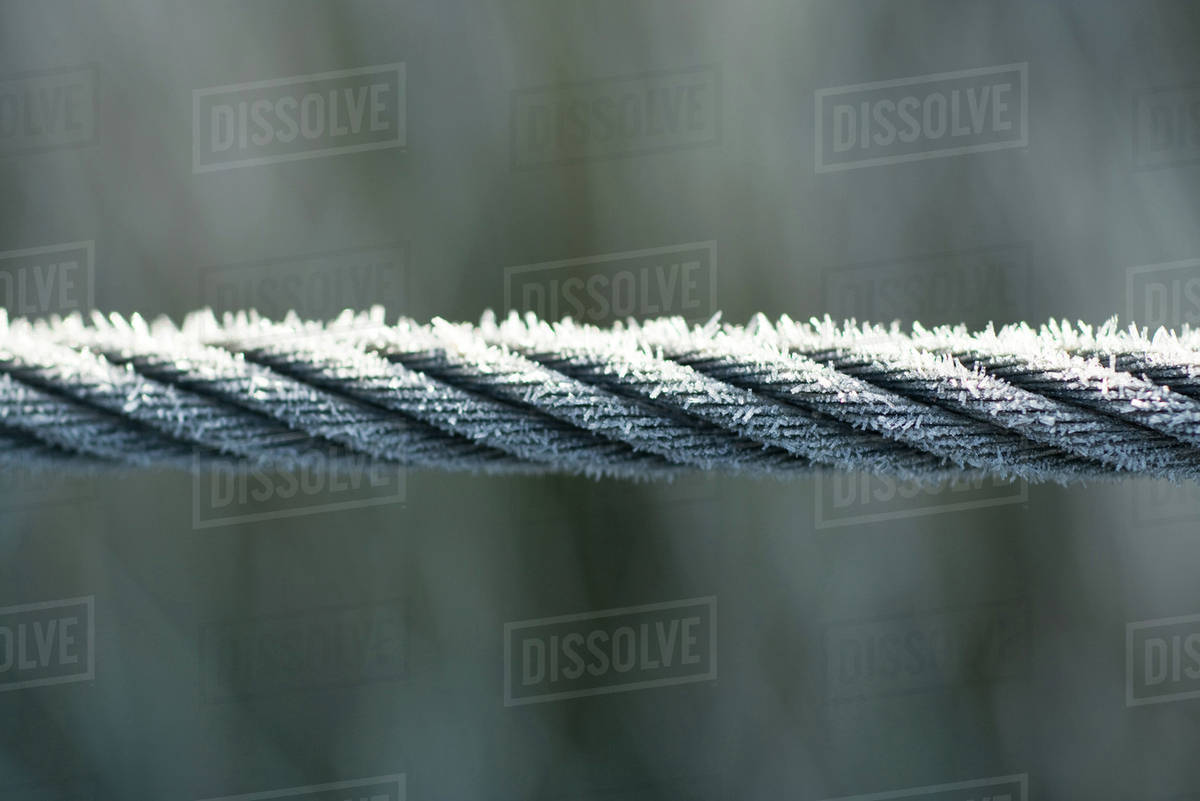 Frost-covered rope - Royalty-free Stock Photo | Dissolve
