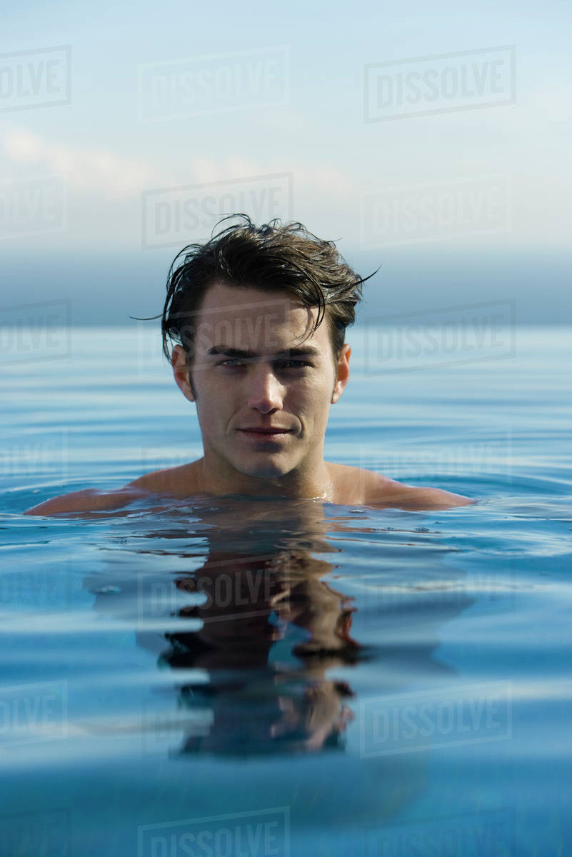 Man swimming, portrait - Royalty-free Stock Photo | Dissolve
