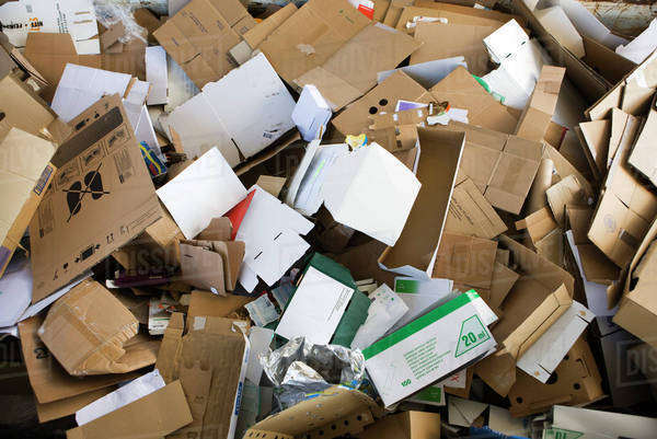 Heap of flattened cardboard, full frame - Royalty-free Stock Photo ...