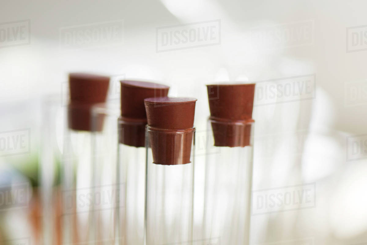 Test tubes, close-up - Royalty-free Stock Photo | Dissolve