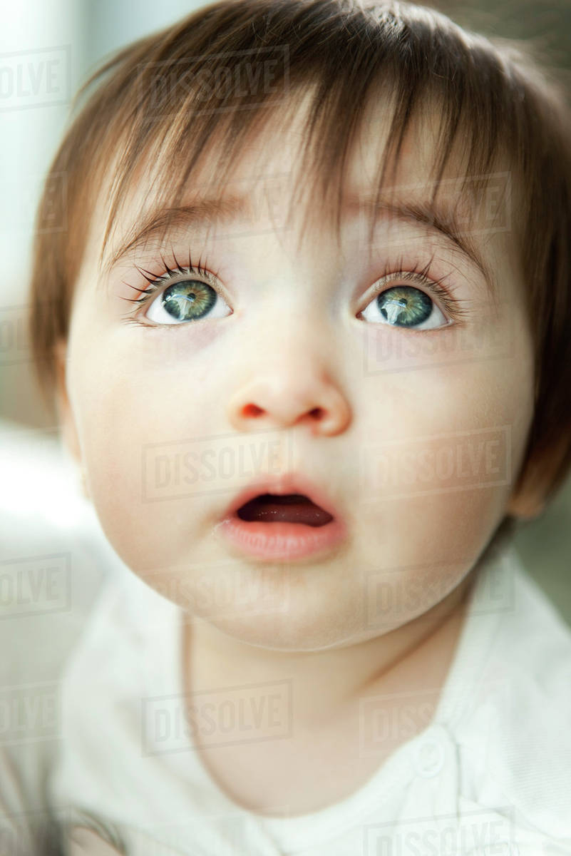 Infant looking up, portrait - Royalty-free Stock Photo | Dissolve