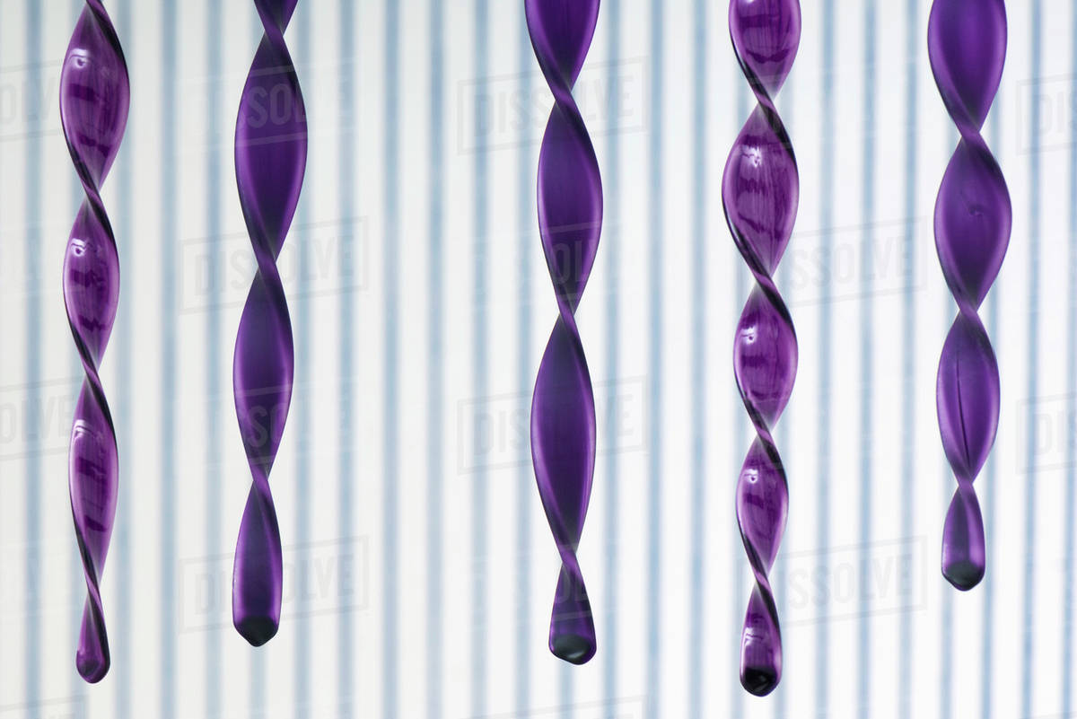 Five purple glass icicles - Royalty-free Stock Photo | Dissolve