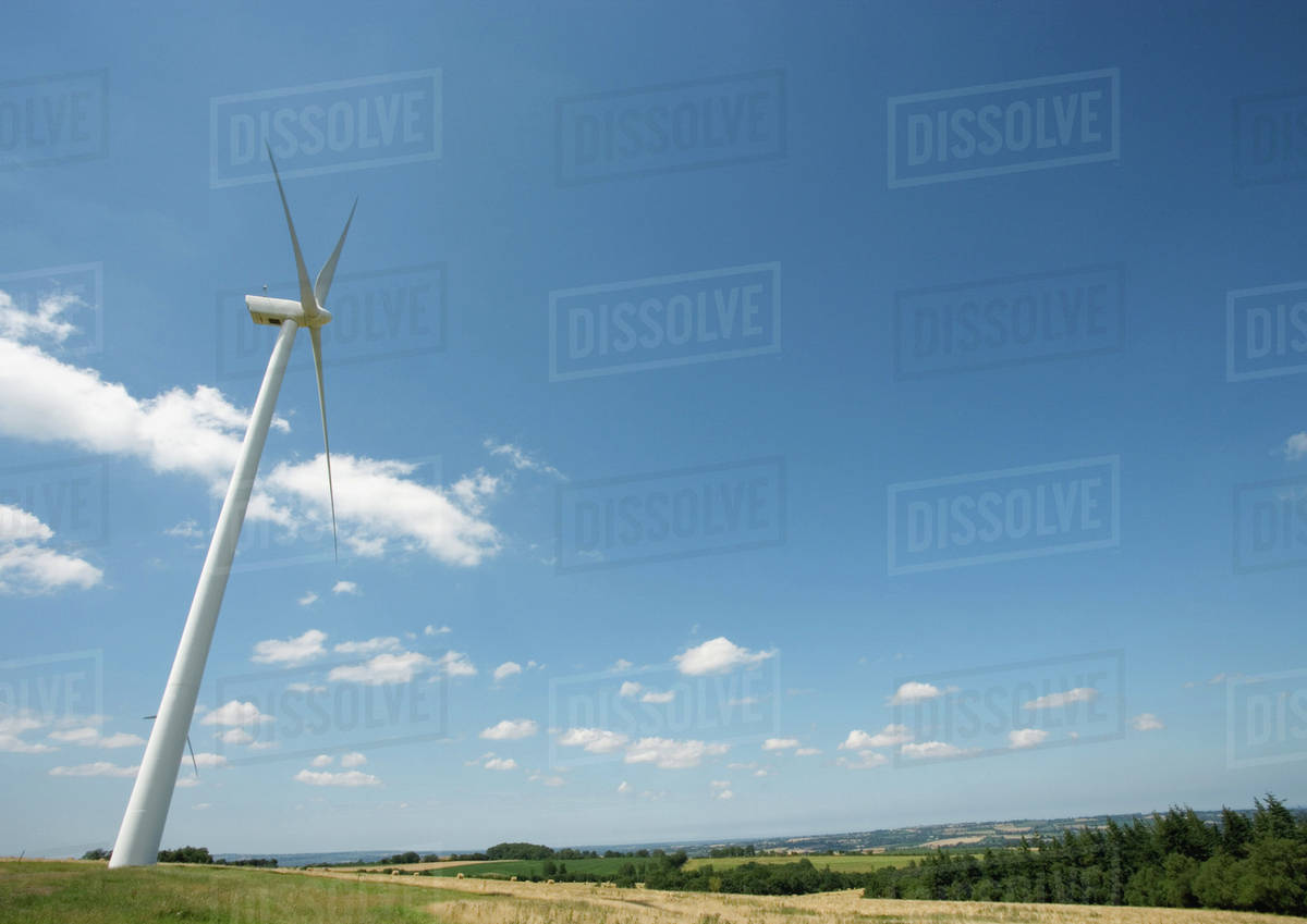 Wind turbine, Normandy, France - Royalty-free Stock Photo | Dissolve
