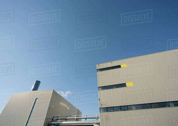 Paper plant, factory building - Stock Photo - Dissolve