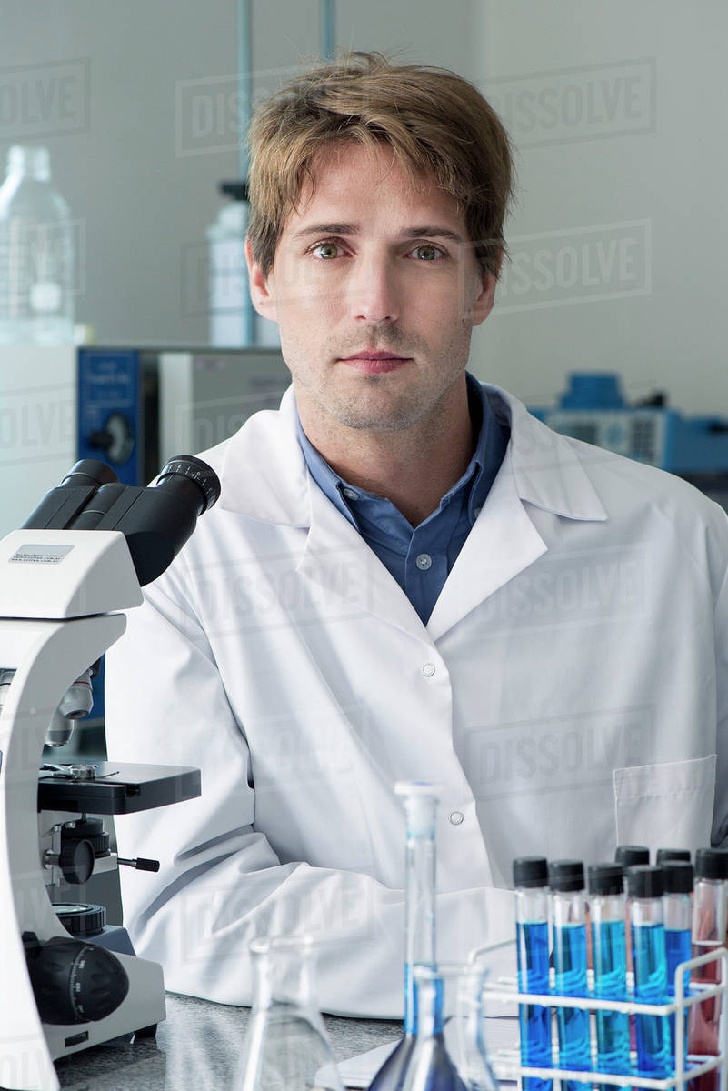Scientist in laboratory, portrait - Royalty-free Stock Photo | Dissolve