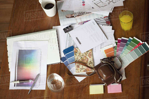 Cluttered work space - Royalty-free Stock Photo | Dissolve